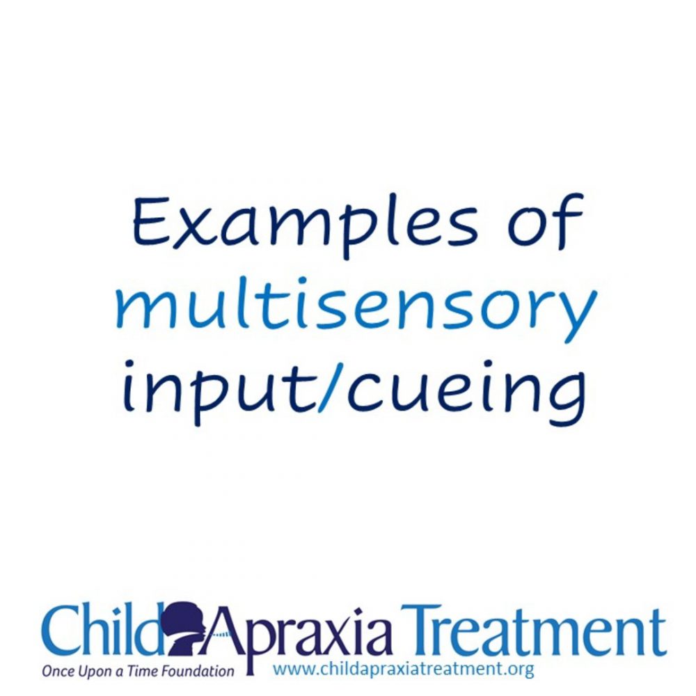 Multisensory Input – Child Apraxia Treatment